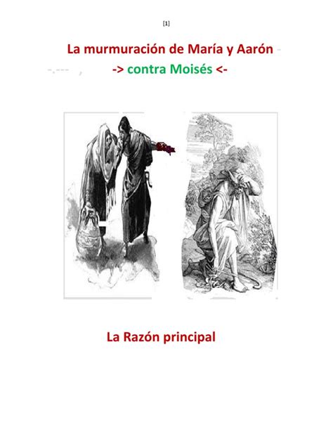 La Murmuraci N De Maria Y Aar N Contra Moises