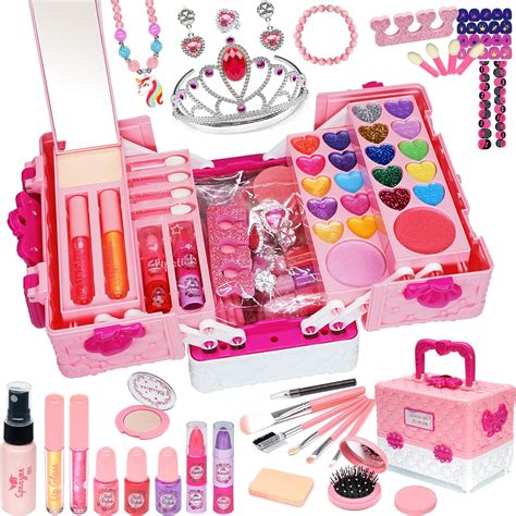 Kit de maquillaje para niñas 57 piezas de maquillaje seguro y lavable