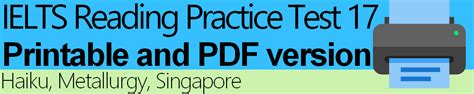 Ielts Reading Practice Test Printable Engexam Info