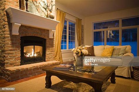 Brick Fireplace Stock Fotos Und Bilder Getty Images