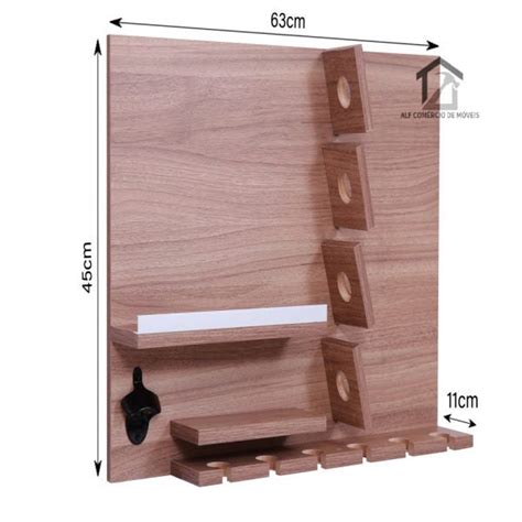 Adega Barzinho De Parede Porta Vinho Whiscky Cerveja ALF46V