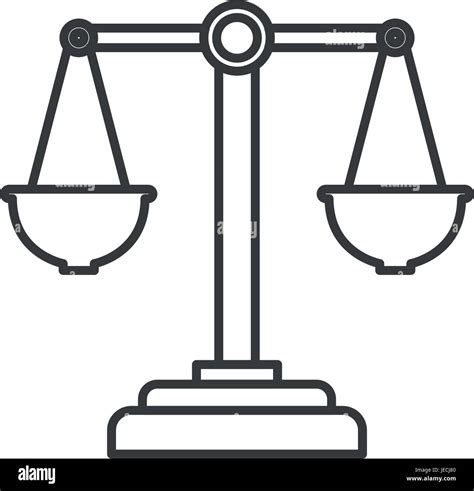 Silueta de justicia escalas monocromáticas Imagen Vector de stock Alamy