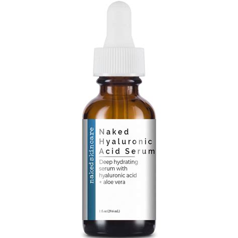 Naked Pure Suero de ácido hialurónico Suero hidratante facial para