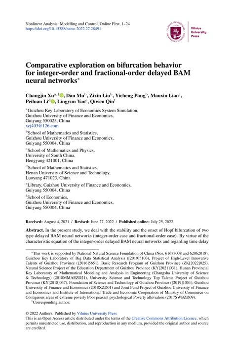 pdf comparative exploration on bifurcation behavior for integer order and fractional order