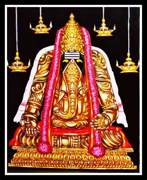 Pillayarpatti Karpaga Vinayagar Oil Painting Painting Drawings