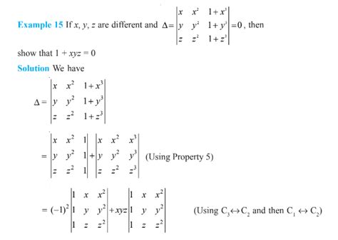 determinants for class 12 class 12 maths solved solutions