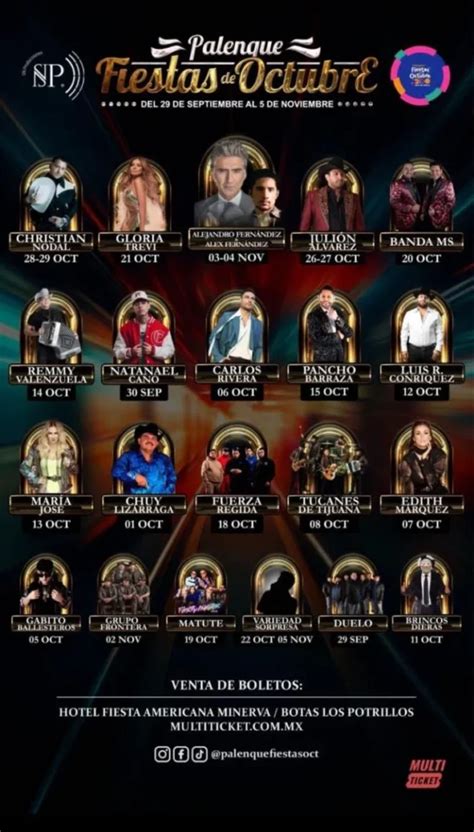 Fiestas De Octubre Qu Artistas Se Presentar N En El Palenque