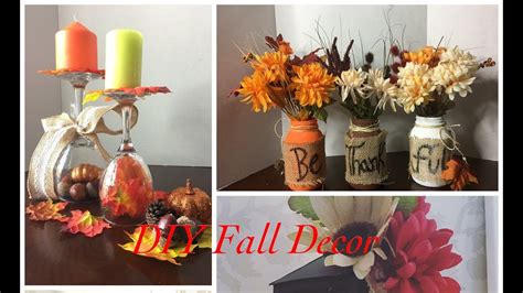Diy Dollar Store Fall Decor Ideas Youtube