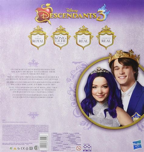 Disney Descendants Royal Wedding Doll Set With Mal And Ben Evie And