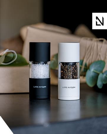 LARS NYSØM Salt and Pepper Mill Electric Set of 2 with Adjustable