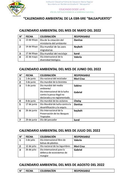 Calam O Calendario Civico Escolar Docx Original