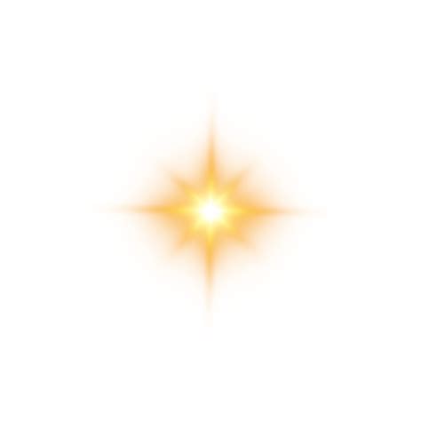Golden Glowing Light Effects Isolated On Transparent Background Solar