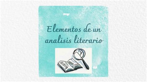 Elementos De Un An Lisis Literario