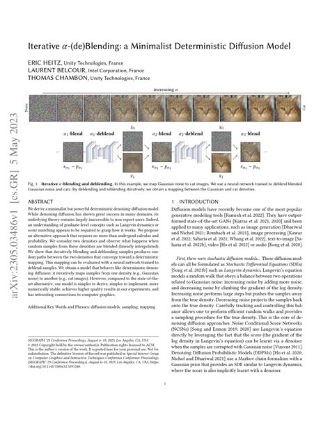 pdf iterative alpha de blending a minimalist deterministic diffusion model