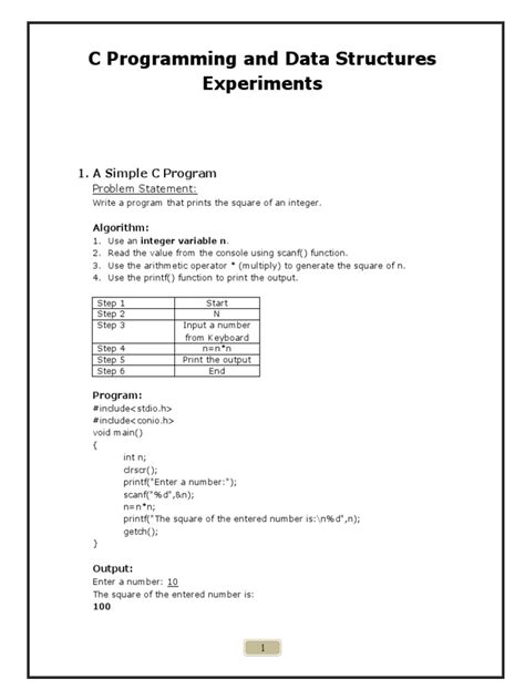 c programming and data structures pdf matrix mathematics algorithms and data structures