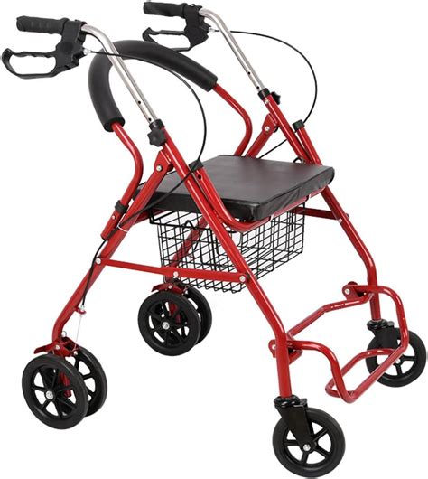 Faltbarer Rollator mit Tablett und Korb Rollator für Senioren Stahlrohr