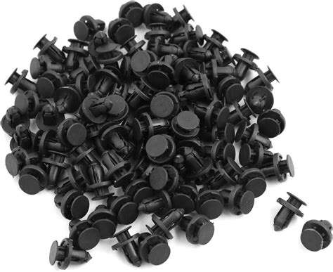 sourcing map 100 Pcs Rivet Plastique Clips à Poussoir Trou 8mm Diamètre