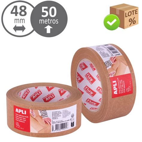 Precinto cinta para embalar de Papel Kraft marrón Apli