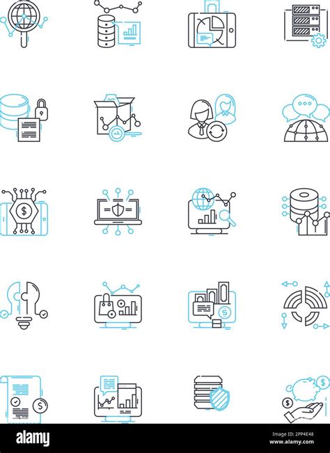 Cost Estimation Linear Icons Set Budgeting Projection Calculation