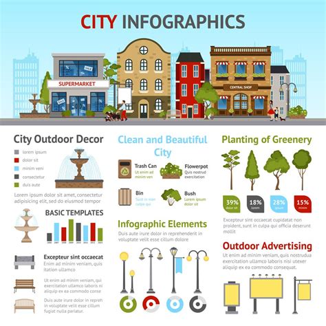 City Infographics Set 469265 Vector Art At Vecteezy