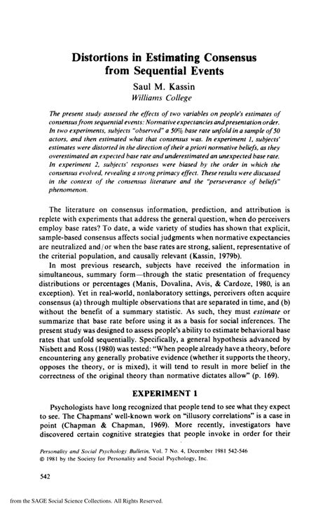 pdf distortions in estimating consensus from sequential events