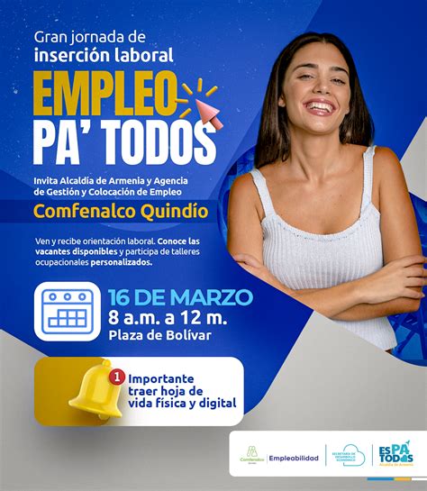 Hoy Feria De Empleo Se Toma La Plaza Bol Var De Armenia Alcald A De