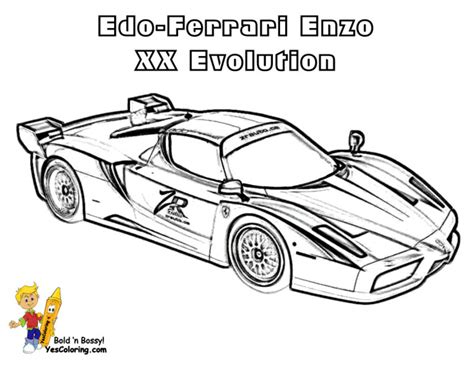 Coloriage Ferrari Enzo XX Evolution dessin gratuit à imprimer