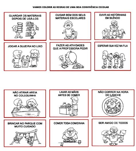 Meus Trabalhos Pedagógicos Regrinhas de convivência