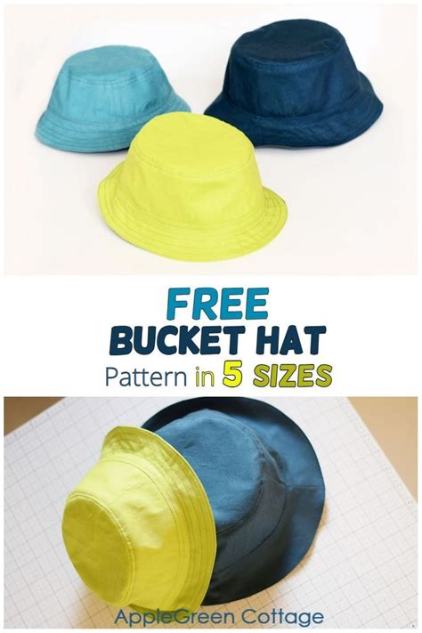 Free Bucket Hat Pattern By Applegreen Cottage In Sizes Bucket