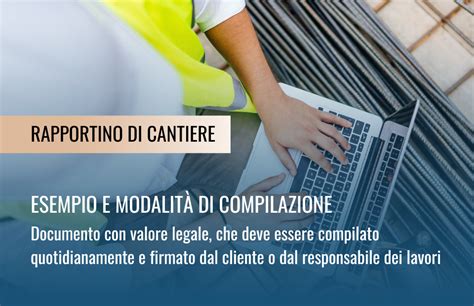 Rapportino Di Cantiere Esempio PDF E 3 Modelli Scaricabili