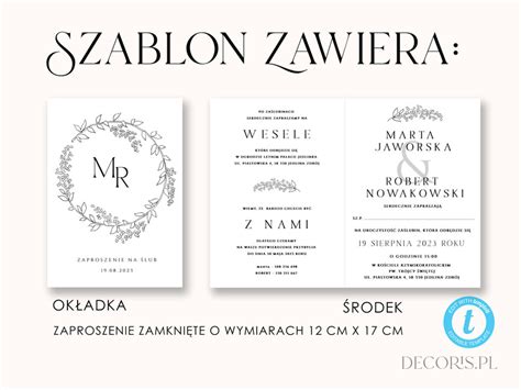 szablony cyfrowe zaproszen slubnych Zaproszenia ślubne cyfrowy szablon