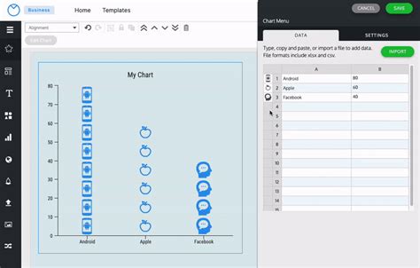 Customize An Icon Column Or Bar Chart Venngage Knowledge Base