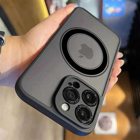 Capa magnética de luxo para carregamento sem fio Magsafe para iPhone 14