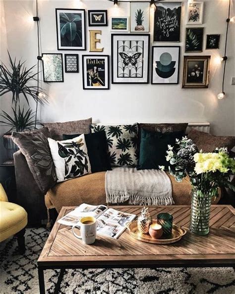 34 The Best Rustic Bohemian Living Room Decor Ideas Homyhomee