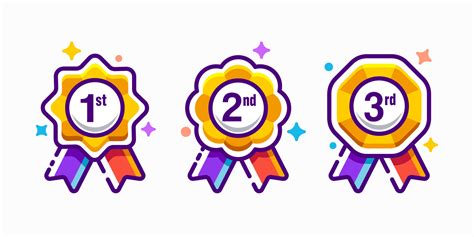 1st 2nd 3rd Medal First Place Second Third Award Winner Badge Guarantee