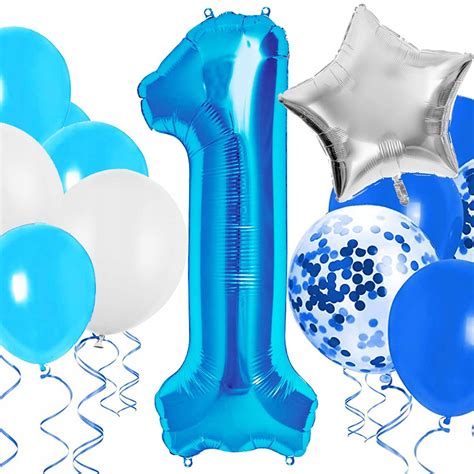 ZESTAW BALONÓW ROCZEK CYFRA 1 URODZINY CHŁOPCA DEKORACJA BALONY