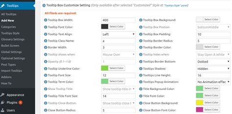 How To Customize The Style For Each Tooltip With Wordpress Tooltips Pro
