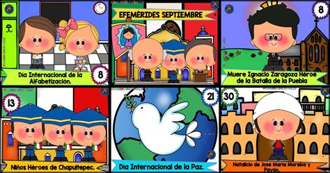 EFEMÉRIDES MES DE SEPTIEMBRE 2023 2024 NUEVOS DISEÑOS Imagenes