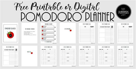 Free Pomodoro Planner The Pomodoro Technique