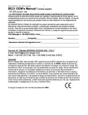 Fillable Online Manual De Usuario Controlador De Grupos Bernini