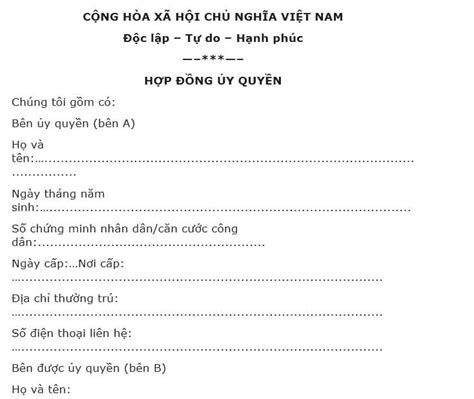 Mẫu giấy ủy quyền sử dụng đất mới cập nhật năm 2022 Giấy ủy quyền sử