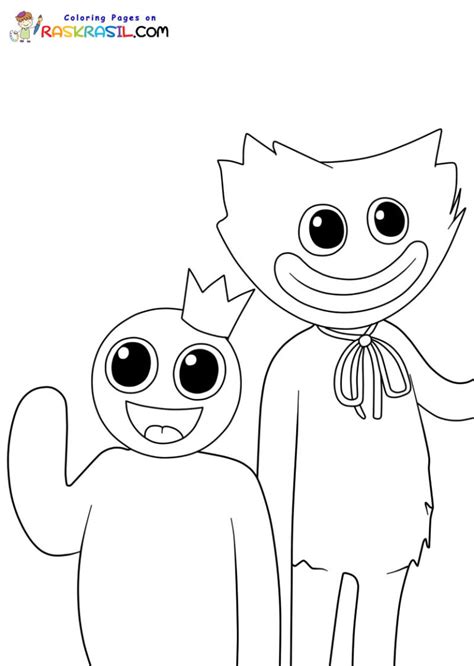 Kolorowanki Blue Rainbow Friends Malowanki Do Wydruku