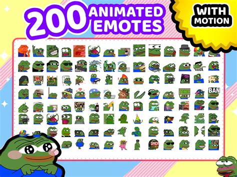 Animated Pepe Emotes Pack Peepo Frog Memes Stickers Etsy