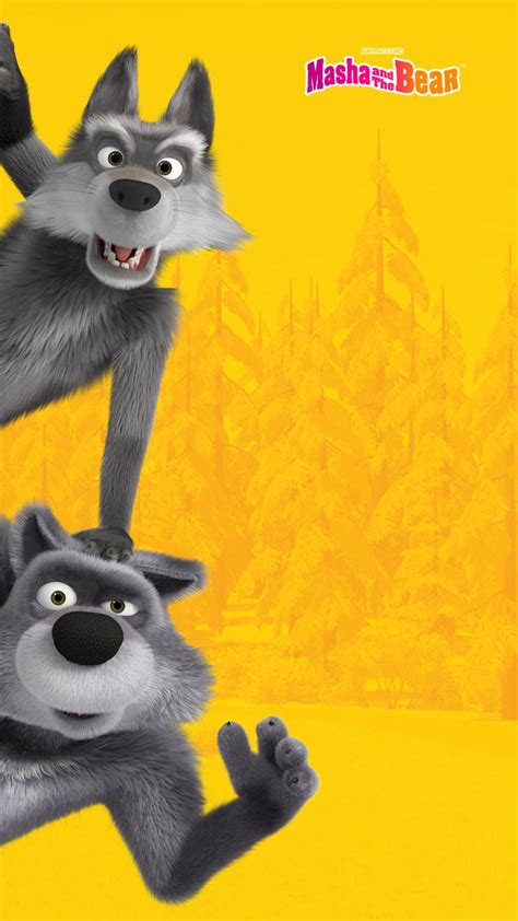 Masha And The Bear HD Wallpaper Wolves Cartoon Posters Masha And