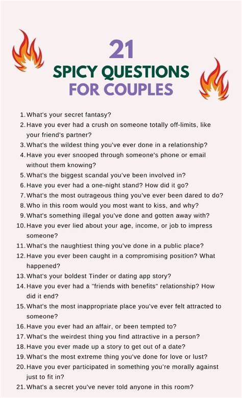 21 Spicy Questions For Couples In 2024 Text Conversation Starters Things To Do With Your