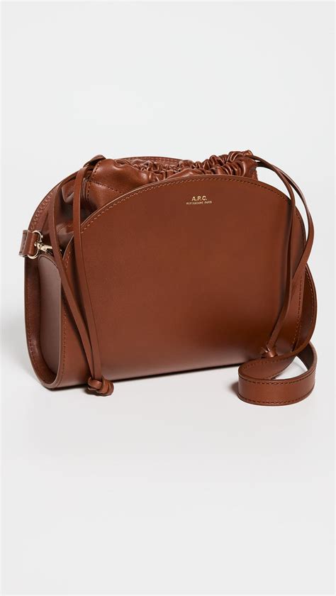 A P C Sac Demi Lune Pochon In Brown Lyst