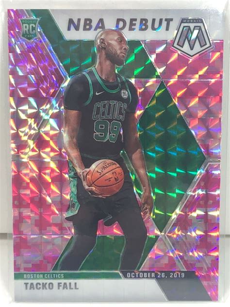 2019 20 Panini Mosaic Tacko Fall Pink Camo Prizm Rookie RC NBA Debut