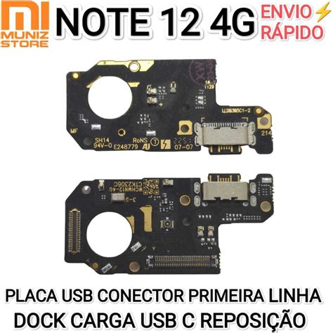 Conector Xiaomi Redmi Note G Placa De Carga Usb Tipo C Primeira