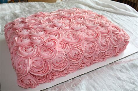7 Pink Buttercream Rose Sheet Cakes Photo Buttercream Birthday Sheet