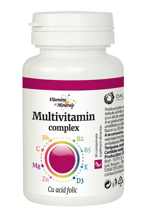Multivitamin Complex Cu Acid Folic 30 Comprimate Dacia Plant Dr Max